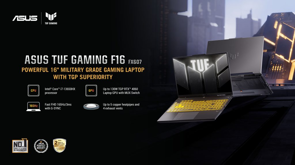ASUS TUF Gaming F16: Layar Lebih Besar, Kinerja Powerful dan Desain ...