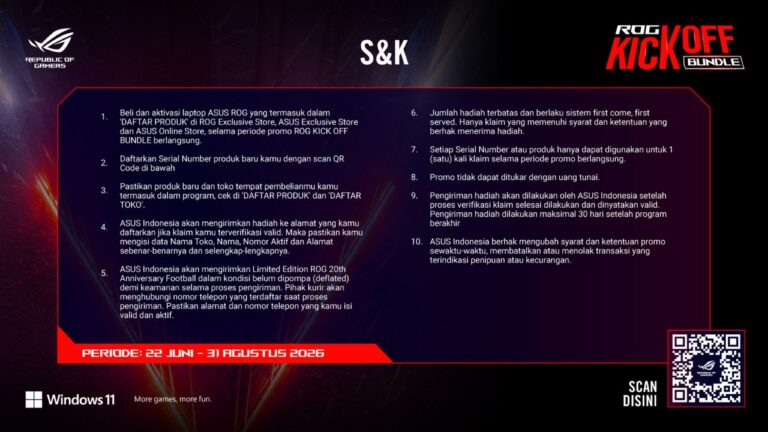 Sambut Tahun Ajaran Baru, ASUS ROG Hadirkan Promo ROG Kick Off Bundle ...